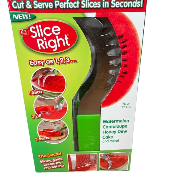 Slice Right | Kitchen | Nib New Ezslice Right Bpa Free Cuts Serves ...